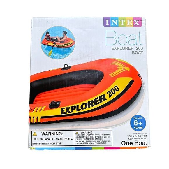 Intex | Games | Intex Explorer20 Inflatable 2 Person 73x37 Row Boat ...